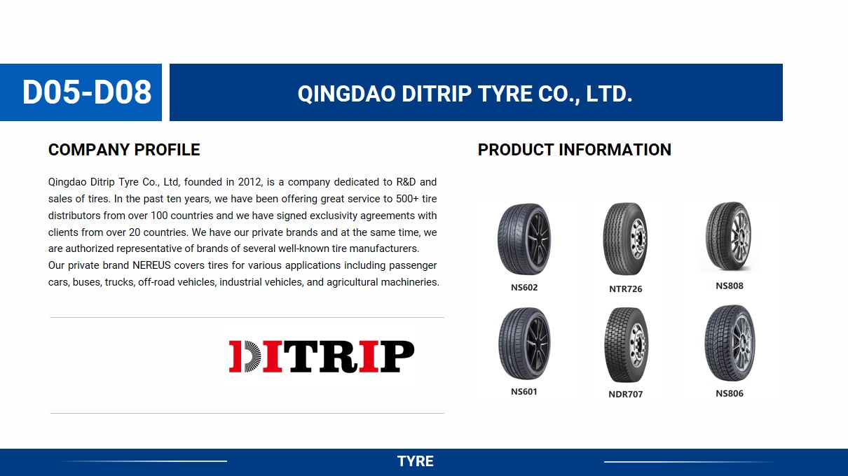 QINGDAO DITRIP TYRE CO., LTD. COMPANY PROFILE PRODUCT INFORMATION - Exhibitors - Tyres ...