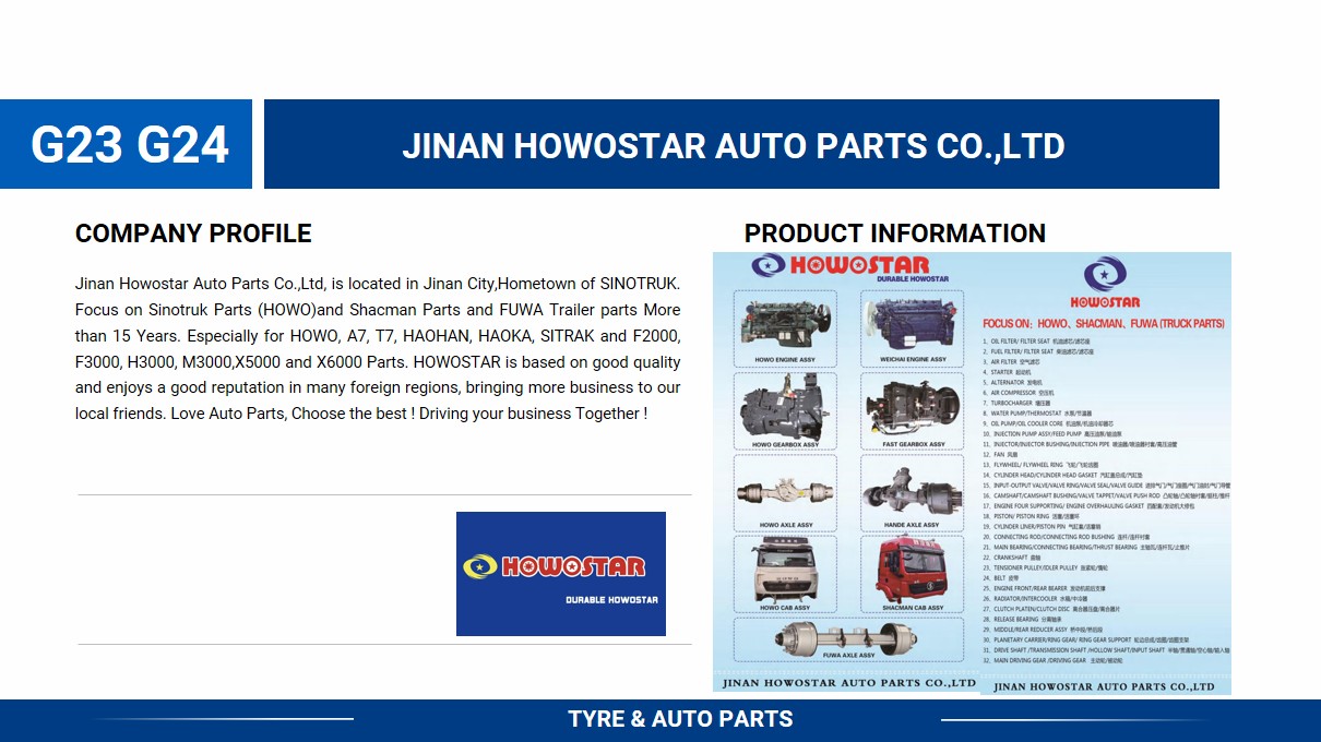 G23 G24-JINAN HOWOSTAR AUTO PARTS CO.,LTD - Exhibitors - UAE Tyre Auto