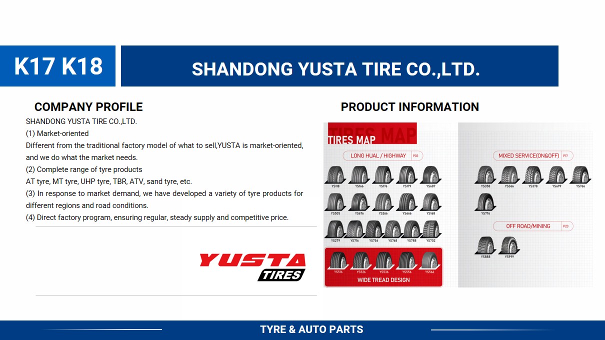 SHANDONG YUSTA TIRE CO.,LTD. - Exhibitors - Tyres, Automotive Vehicles ...